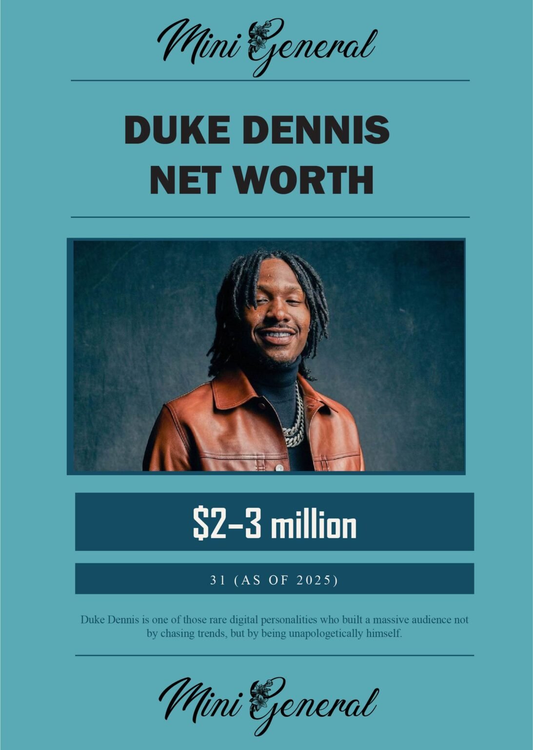 Duke Dennis Net Worth: Age, Height, Biography & Life Story - Mini General