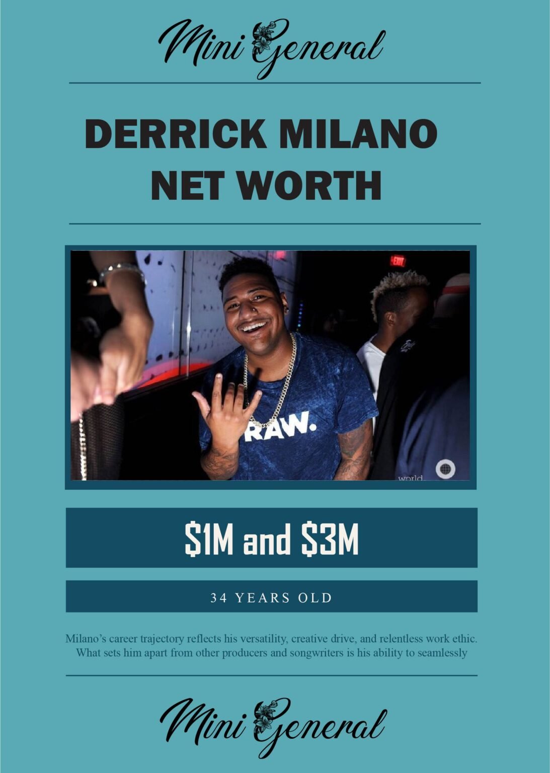 Derrick Milano Net Worth: Exploring His Hit Songs and Family Life ...