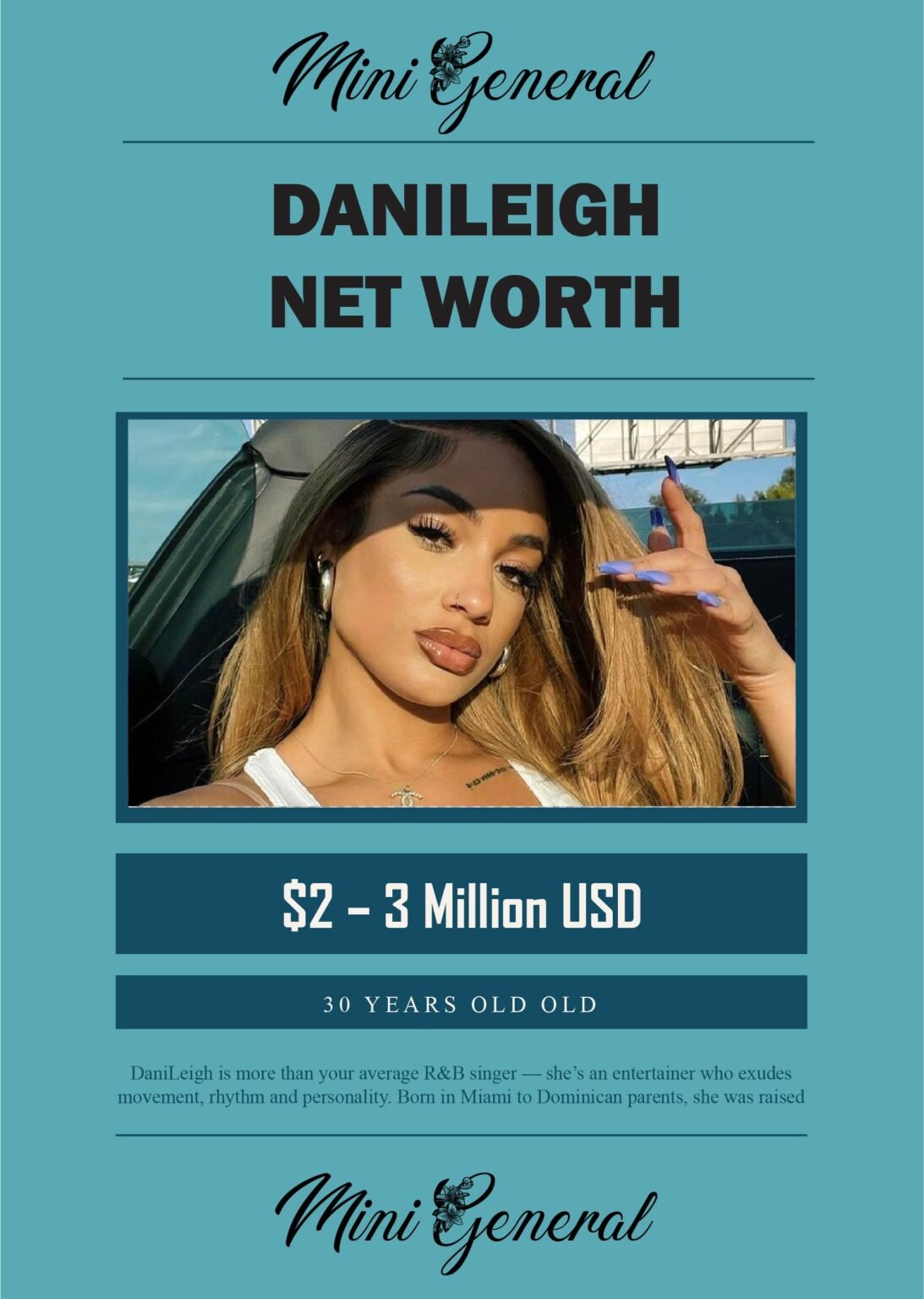 DaniLeigh Net Worth: Age, Songs, Ethnicity - Mini General