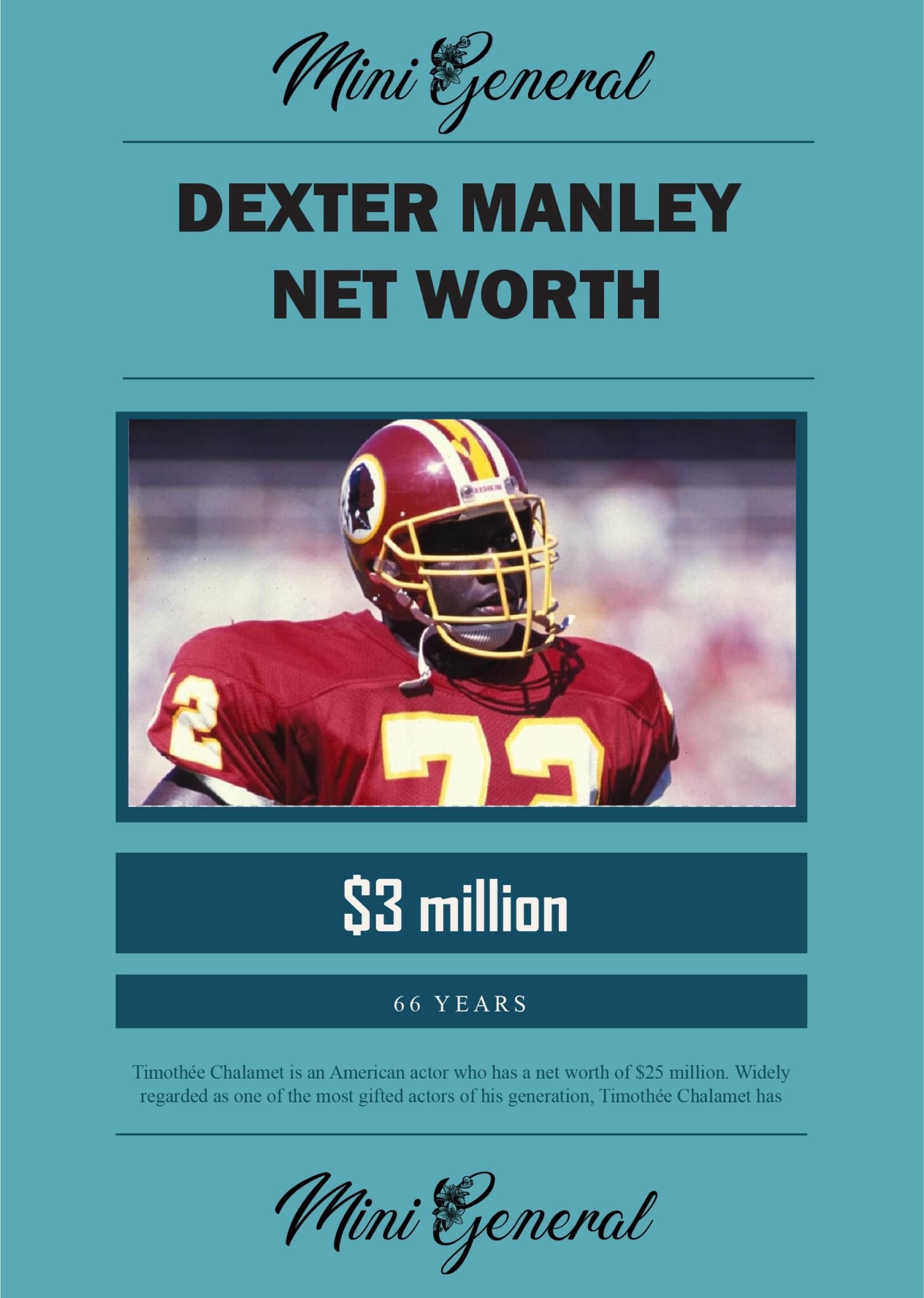 Dexter Manley Net Worth: Height, Wife - Mini General